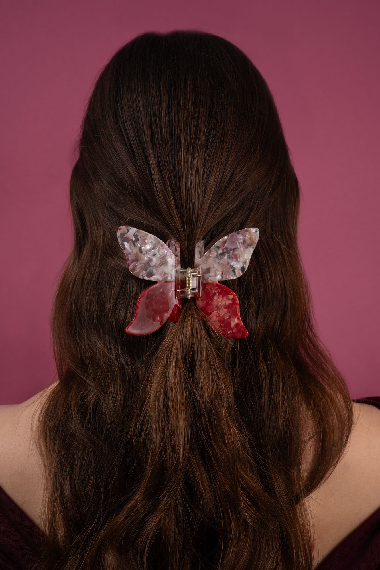 MLE Butterfly Hair Claw in Ruby